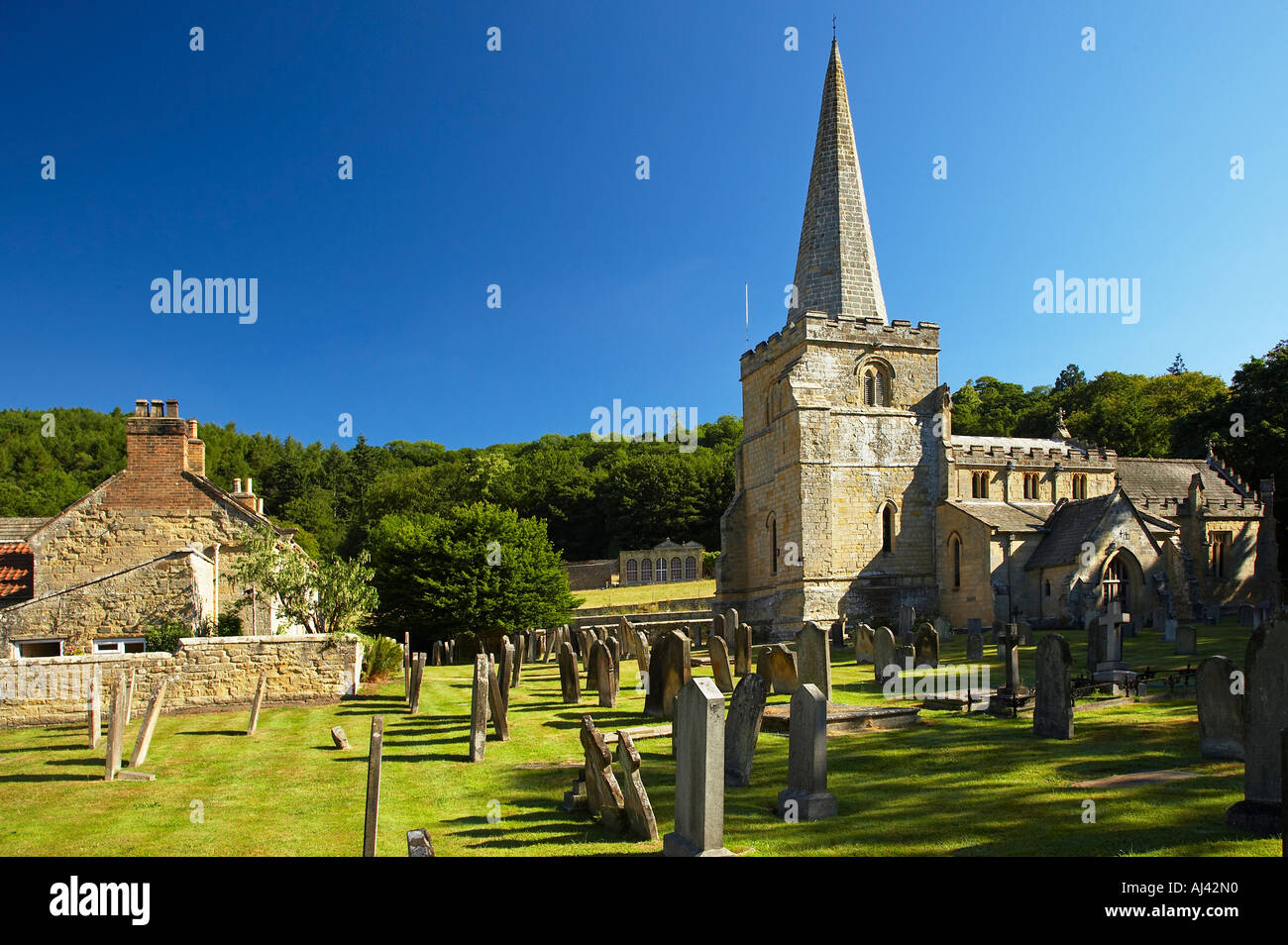 St Peters Chuch Hackness North York Moors National Park near Scrborough ...