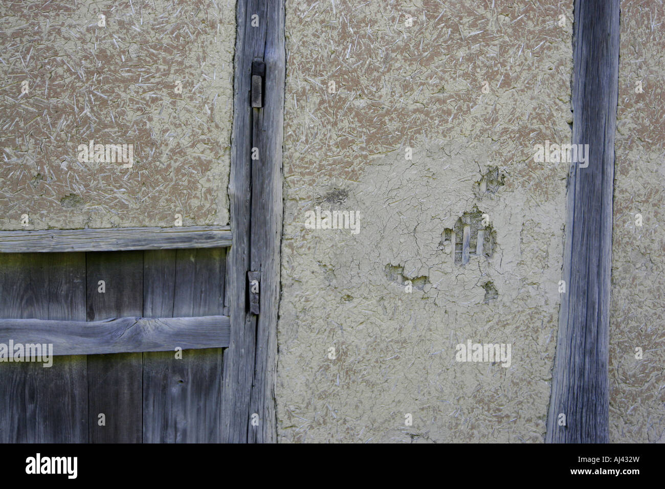 A Wall of Old Traditional House conserved at Japan Open-Air Folk House ...