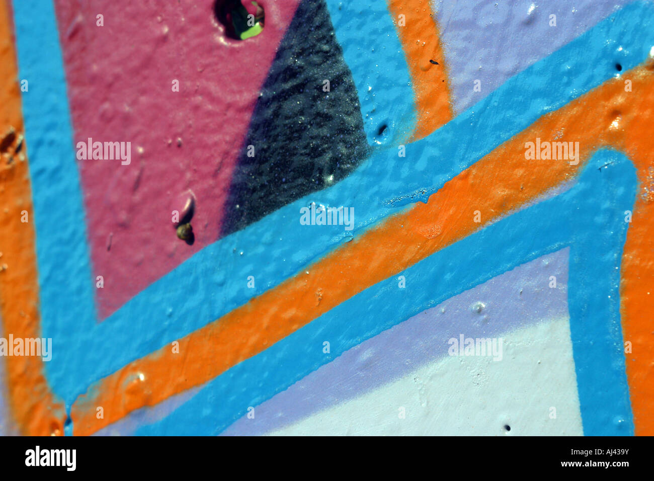 Close up graffiti tag paint work on a textured wall Stock Photo - Alamy