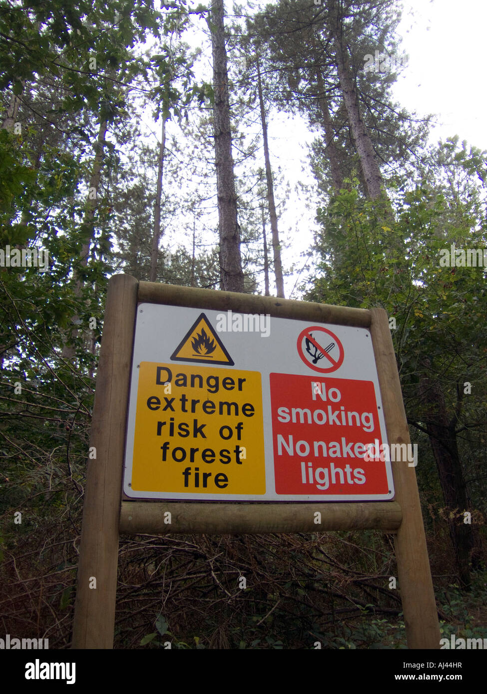 Danger of fire sign Stock Photo - Alamy