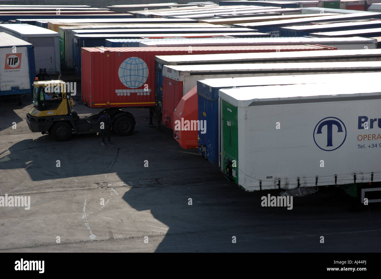 Freight containers at the port of Salerno, Italy Stock Photo - Alamy