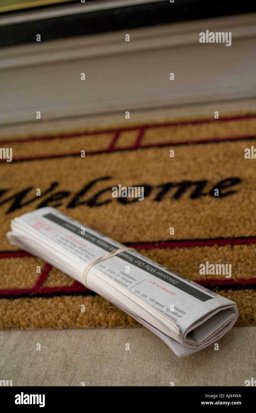 Newspaper doorstep hi-res stock photography and images - Alamy
