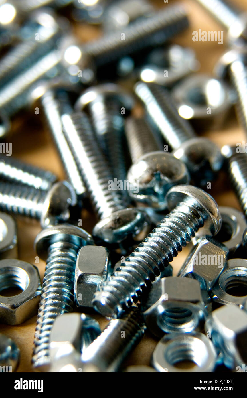 Screw bolt nut pattern Stock Photo - Alamy