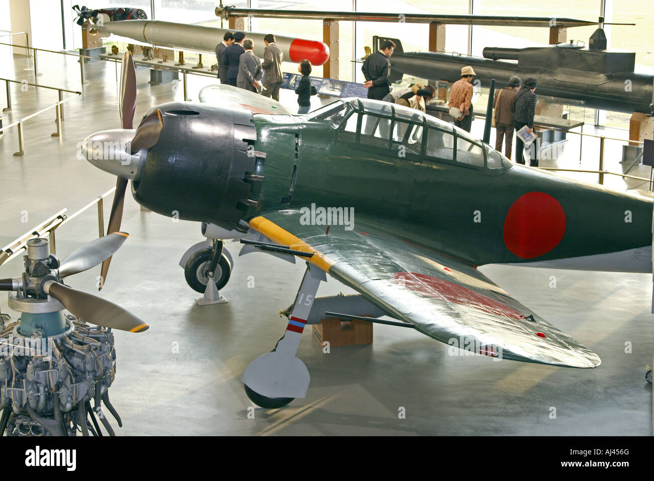 Zero Fighter Aircraft Type 62 displayed at Yamato Museum Kure Hiroshima ...