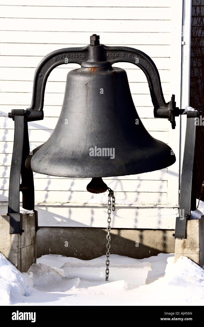 Church bell in winter Stock Photo - Alamy