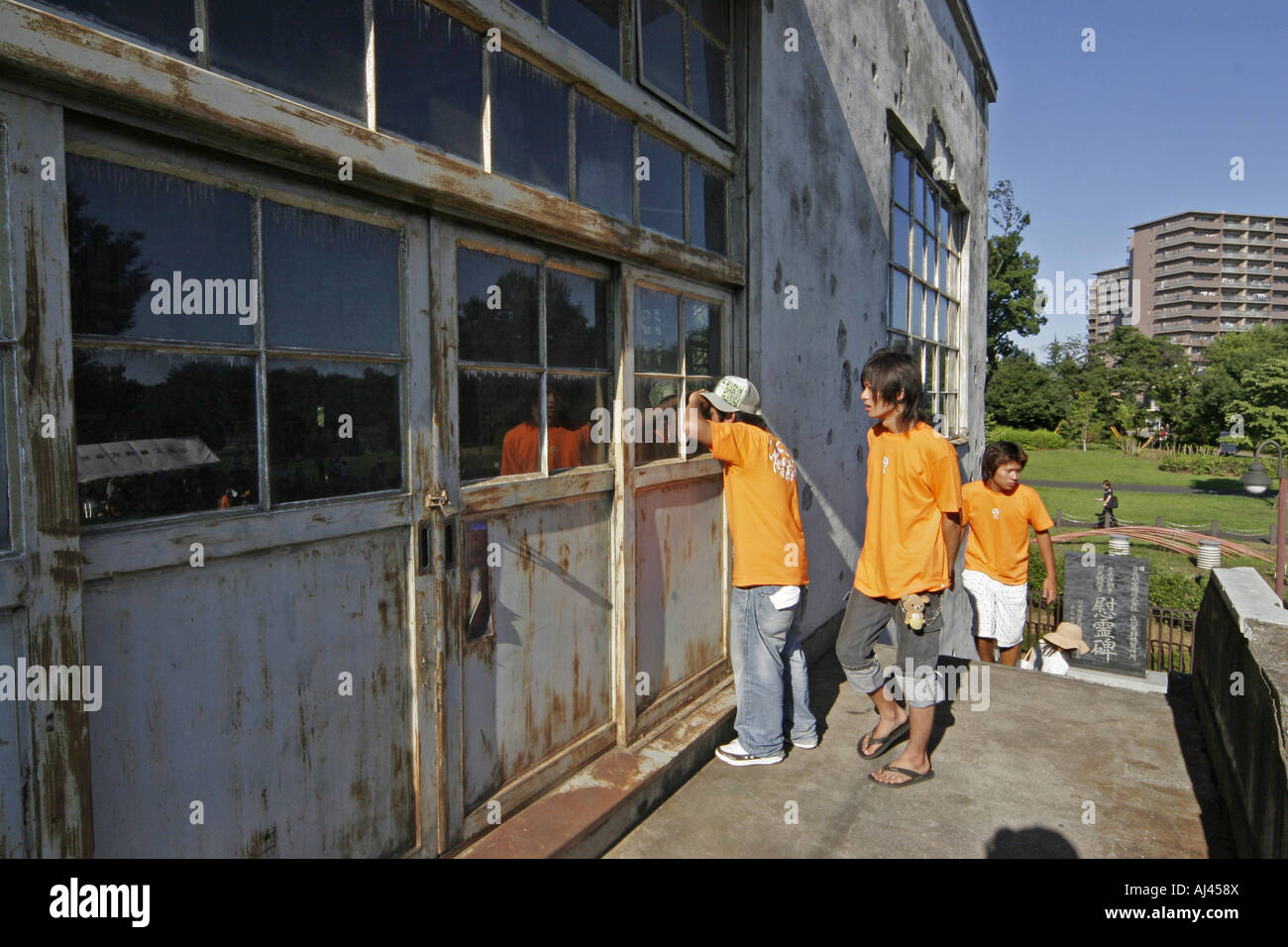 The old Hitachi aircraft factory electrical substation in Higashiyamato ...