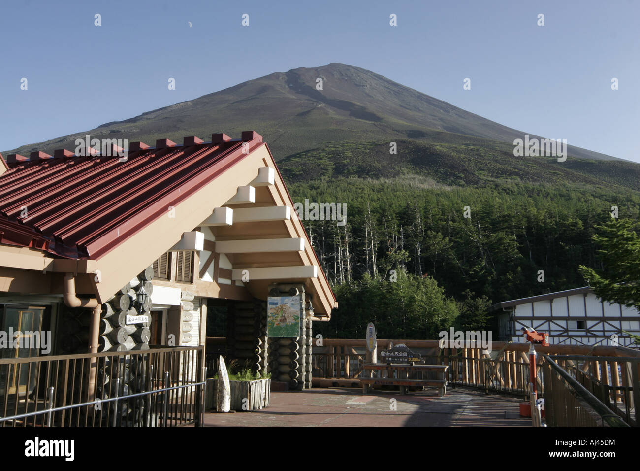 Mt. Fuji Summit View from the Lodges at Mt. Fuji 5th Station Terminal ...