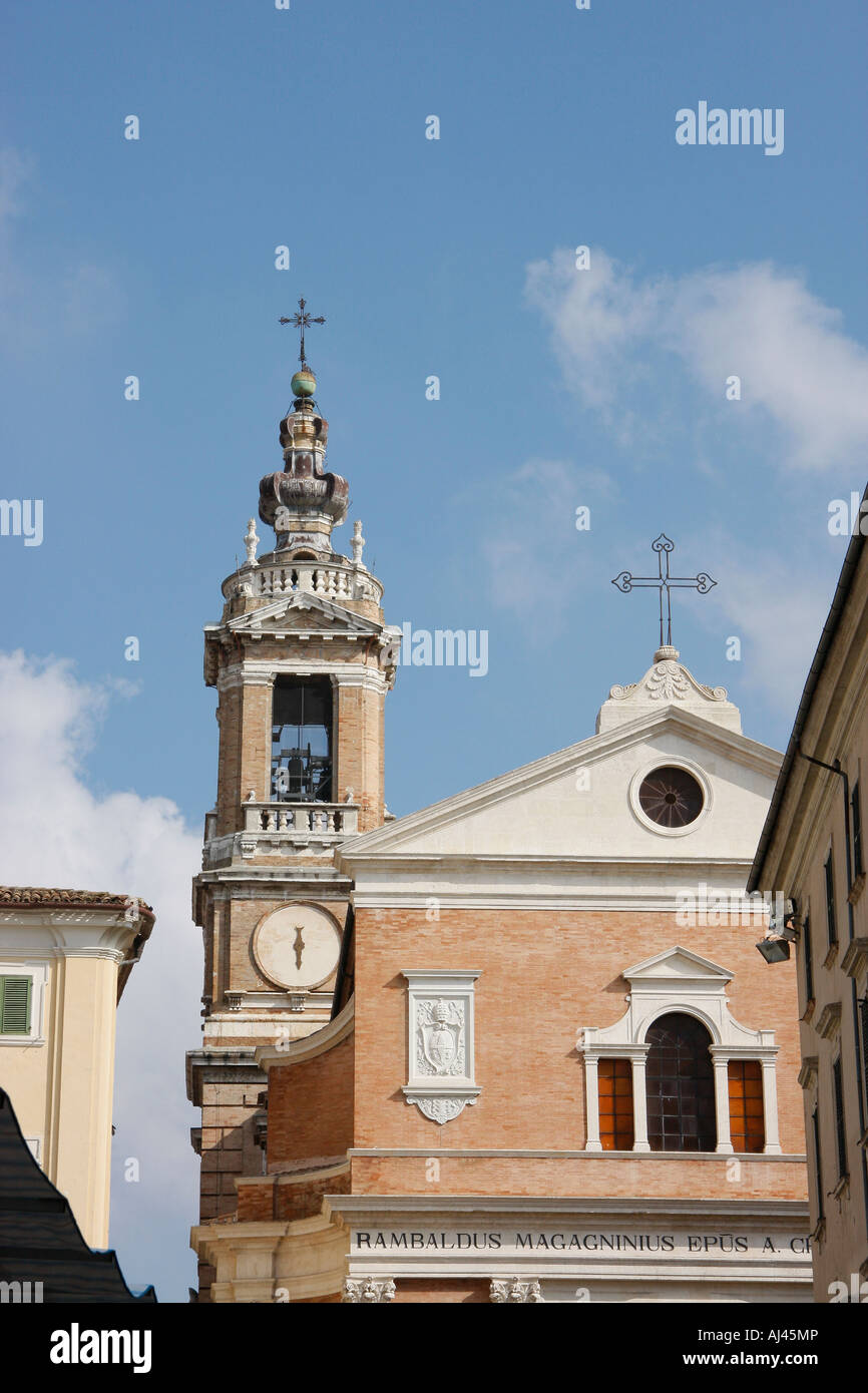 Clock bell tower Cathedral Duomo church holy Stock Photo - Alamy