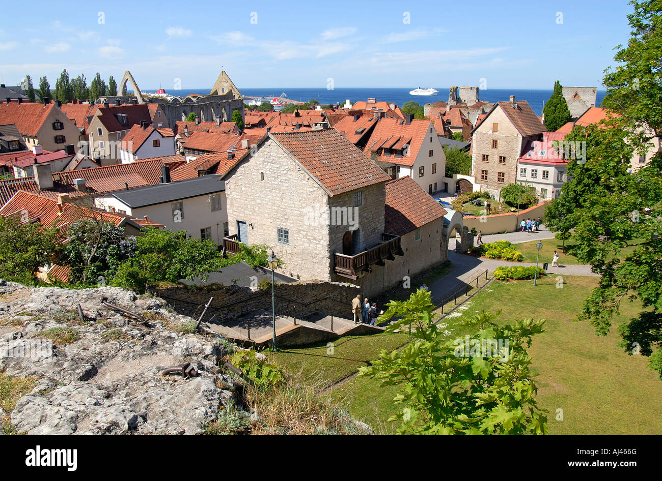 Historical Town Visby on Gotland in Sweden Stock Photo - Alamy