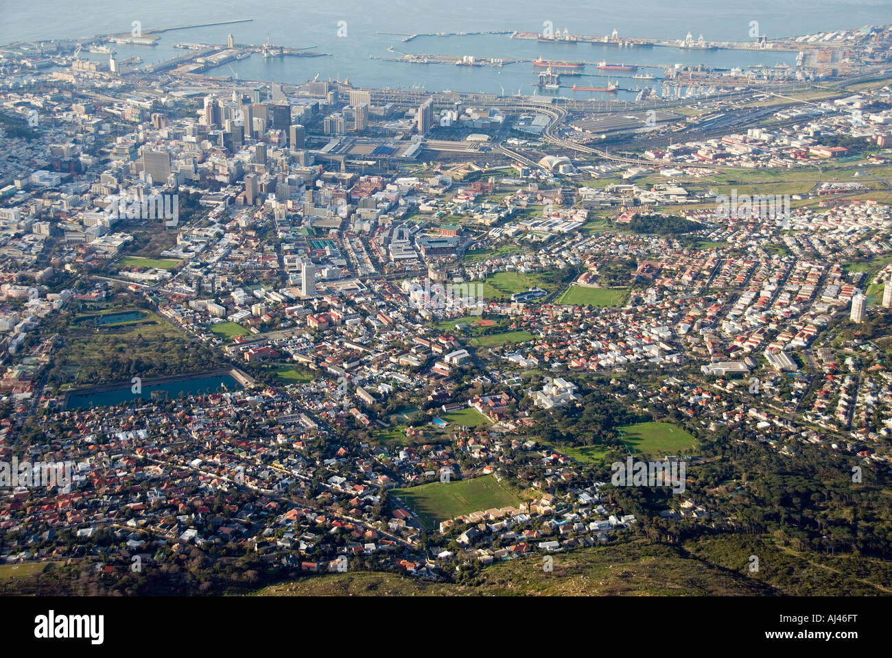 Aerial view of Cape Town South Africa Stock Photo - Alamy