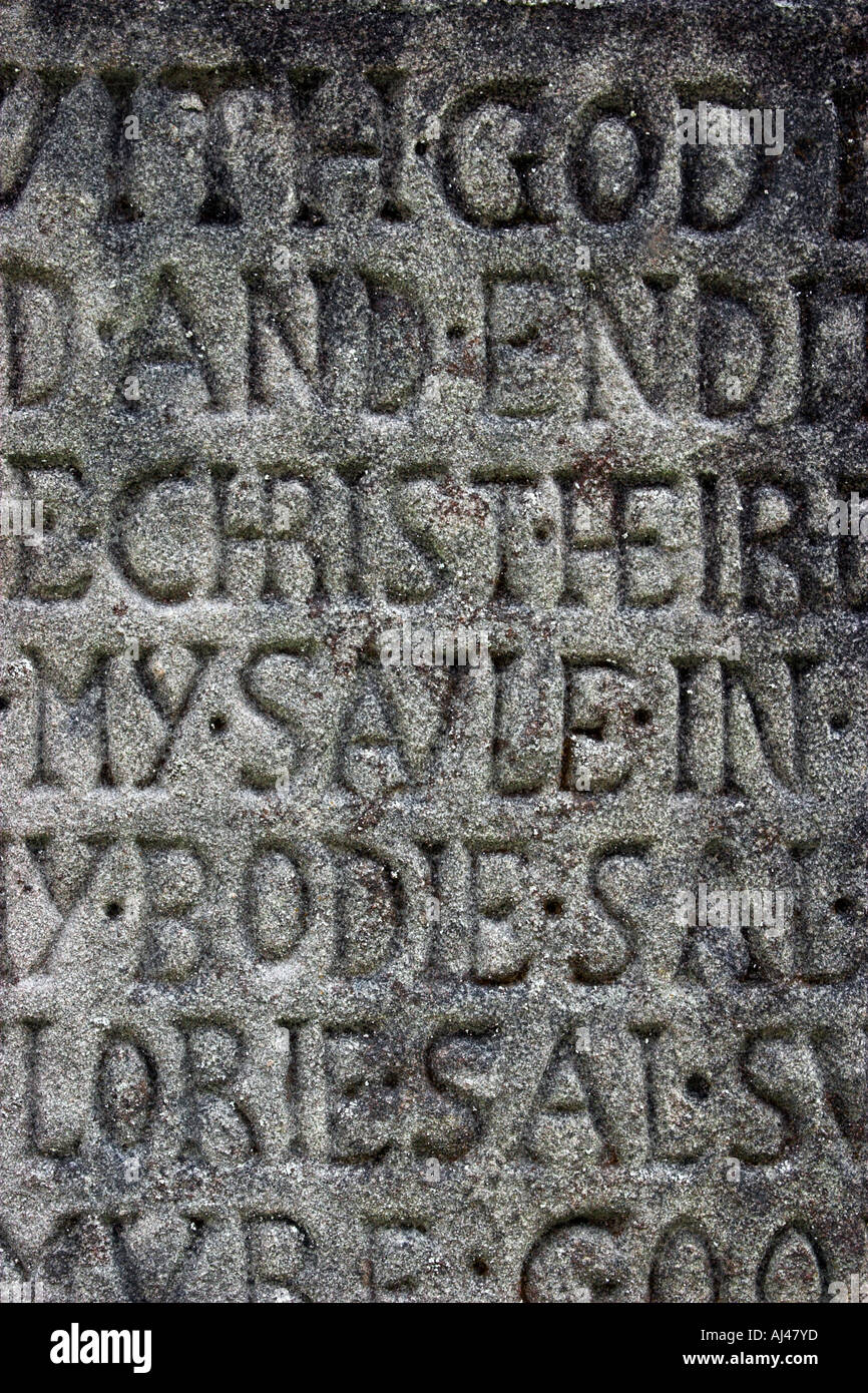 Old gravestone engraving hi-res stock photography and images - Alamy
