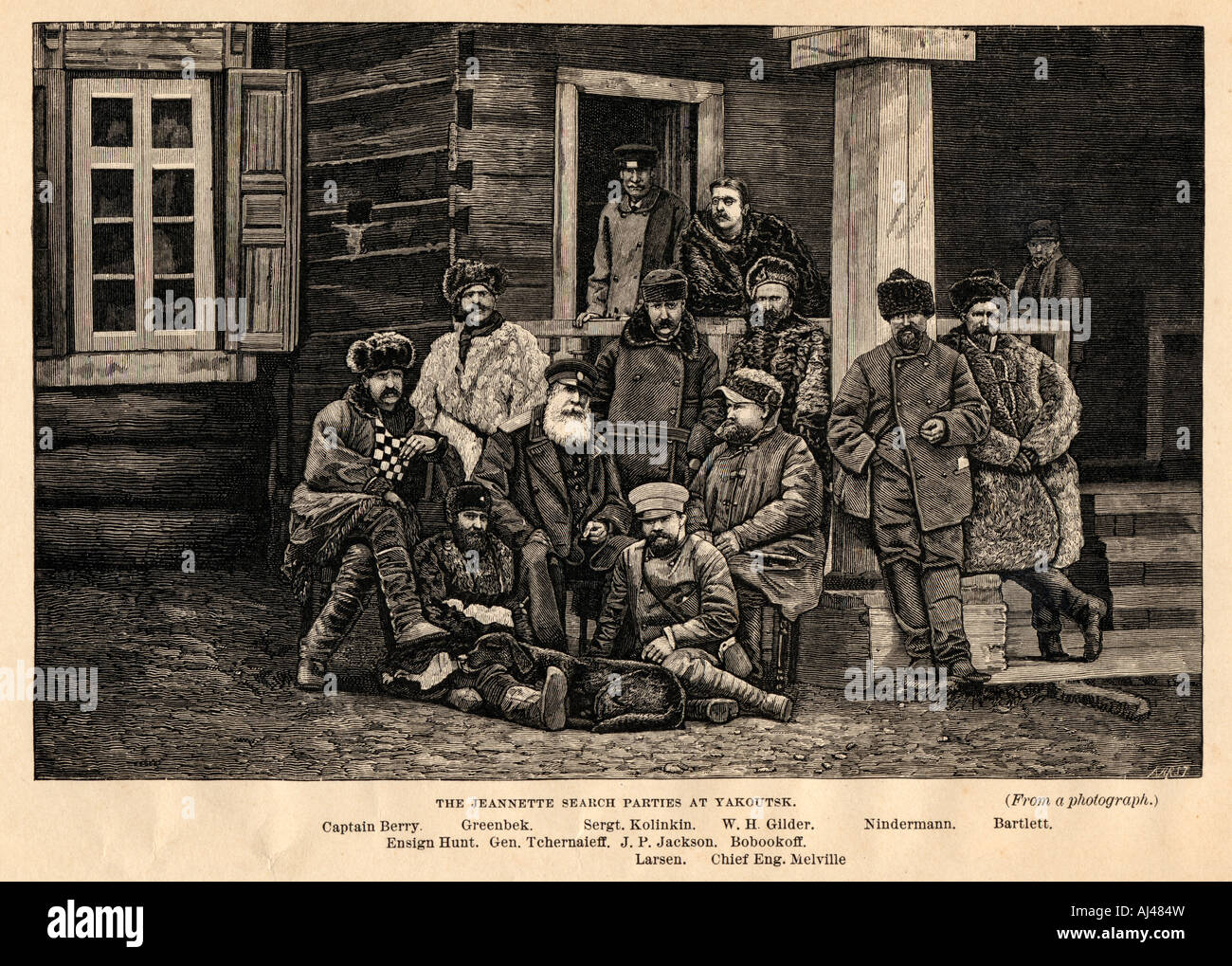 The US Jeannette search parties at Yakutsk Russia in 1881 Stock Photo ...