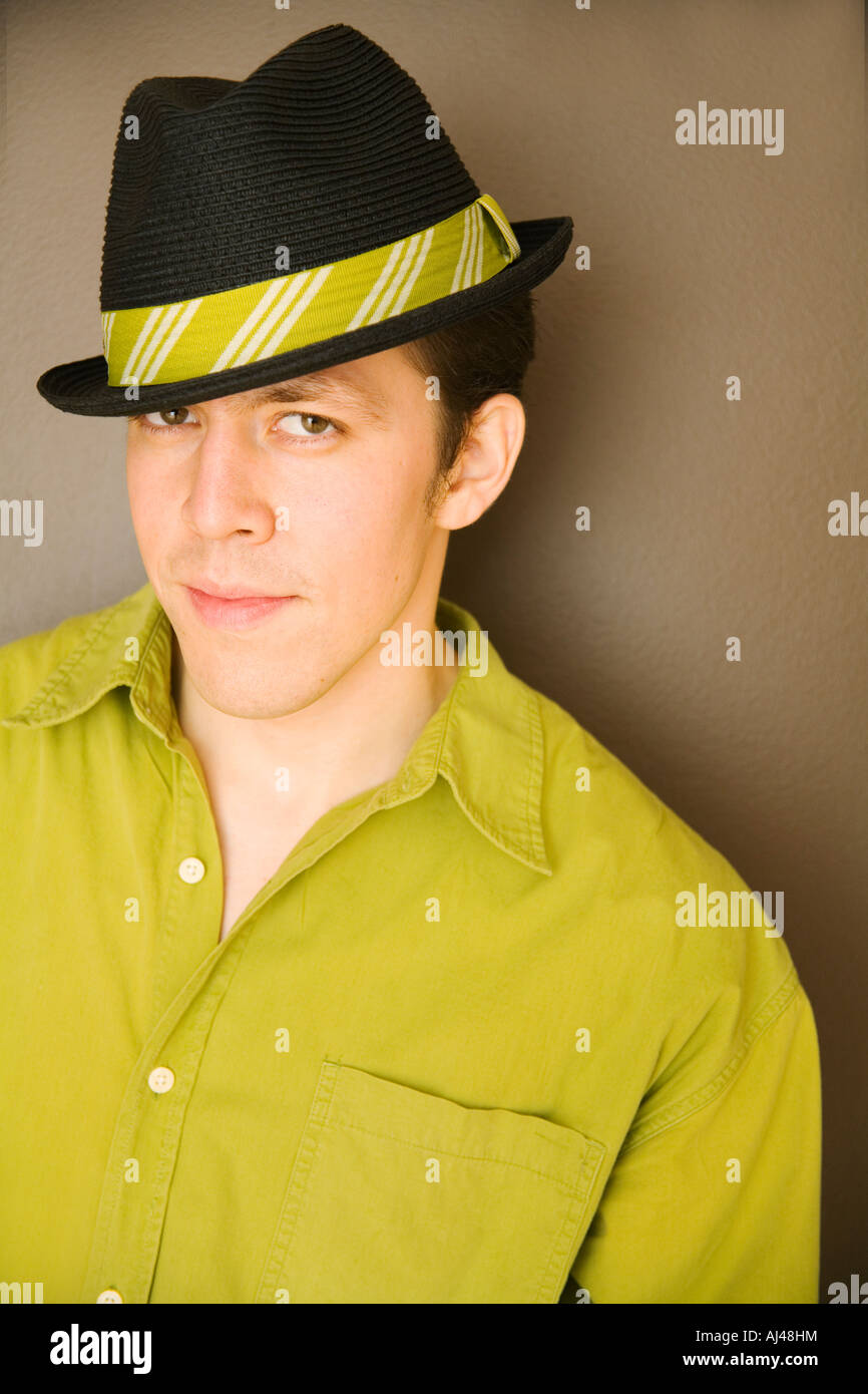 Young man wearing hat Stock Photo - Alamy