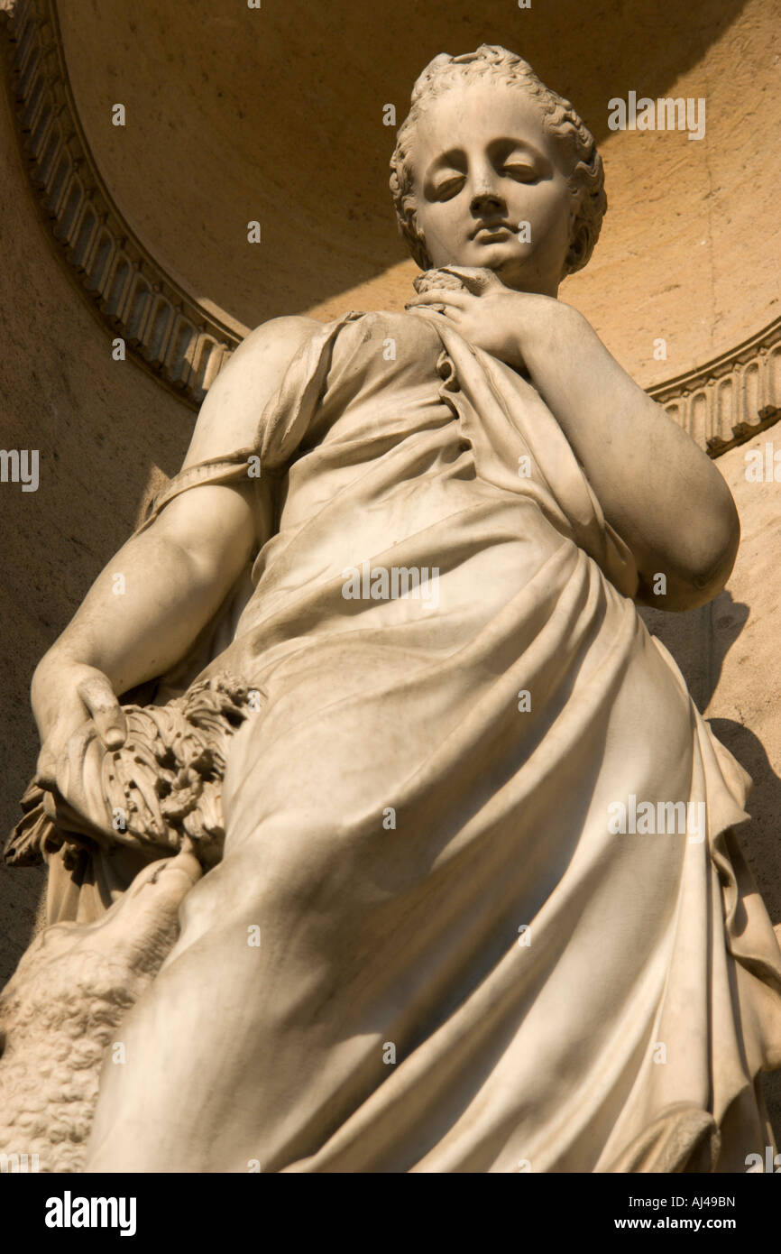 Statue at Louvre Palace Paris France Stock Photo - Alamy