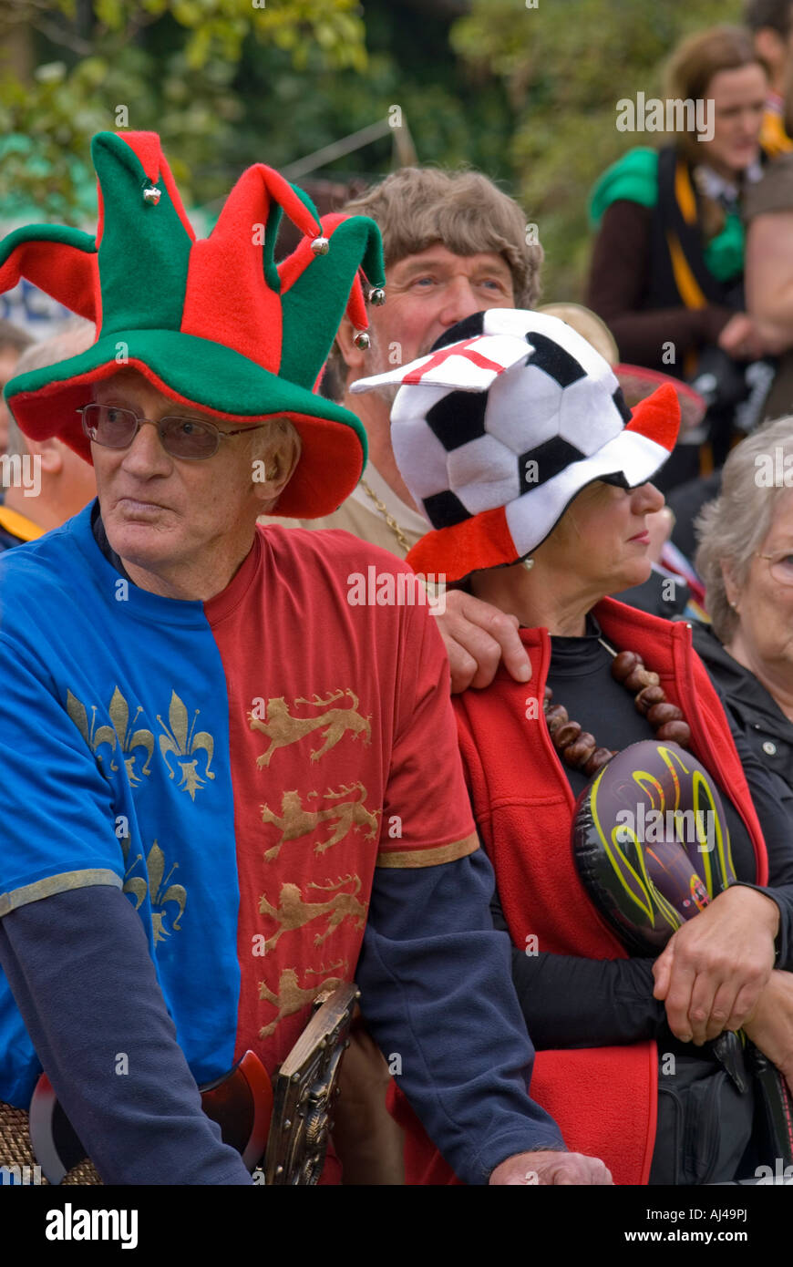 Spectators at the World Conker Championship Stock Photo - Alamy