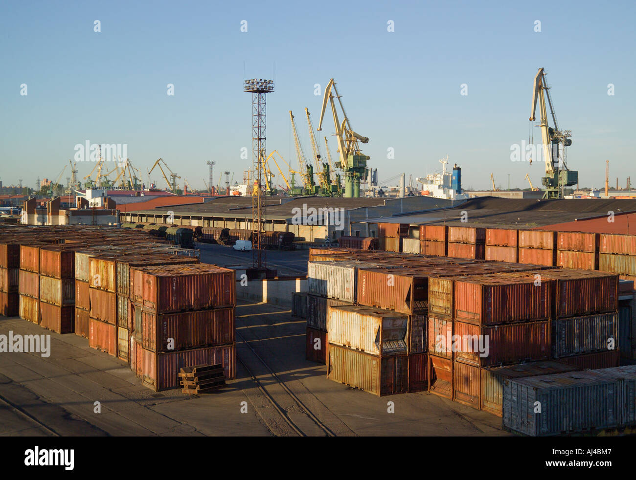 Rusting Containers Docks St Petersburg Russia Stock Photo - Alamy