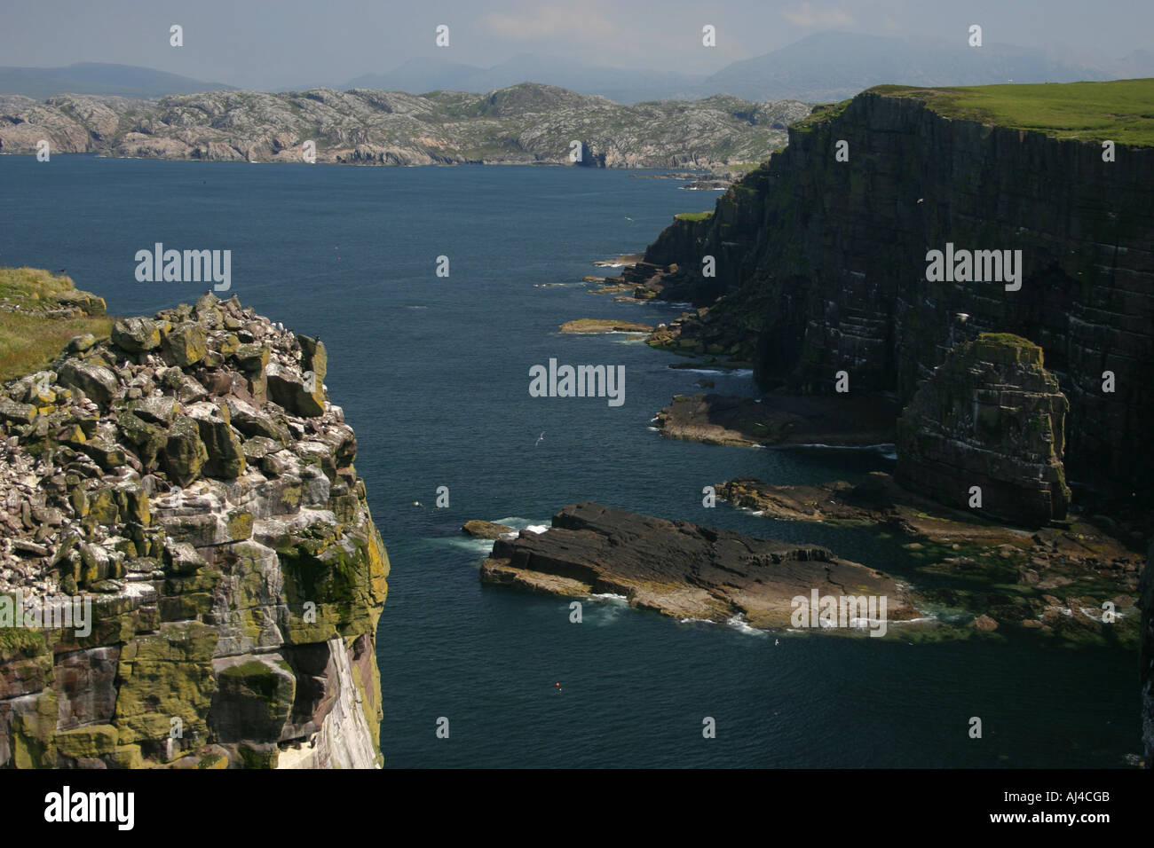 Handa Island and the Great Stack, Scotland Stock Photo - Alamy