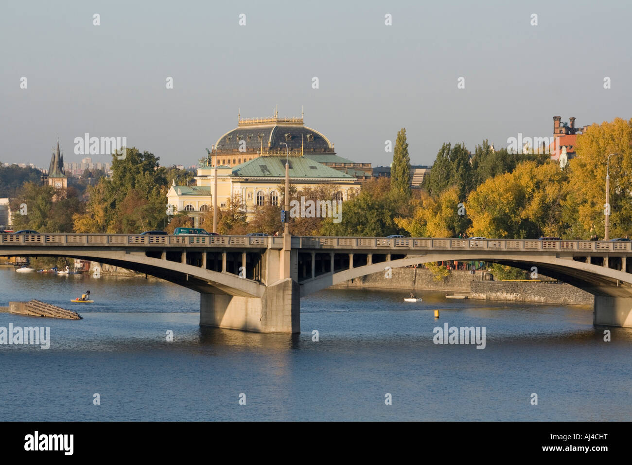 Zofin near the Jirasek Bridge in Prague Stock Photo - Alamy