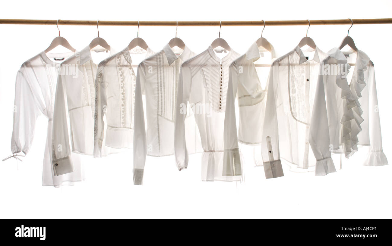 Long clothes rail Cut Out Stock Images & Pictures - Alamy