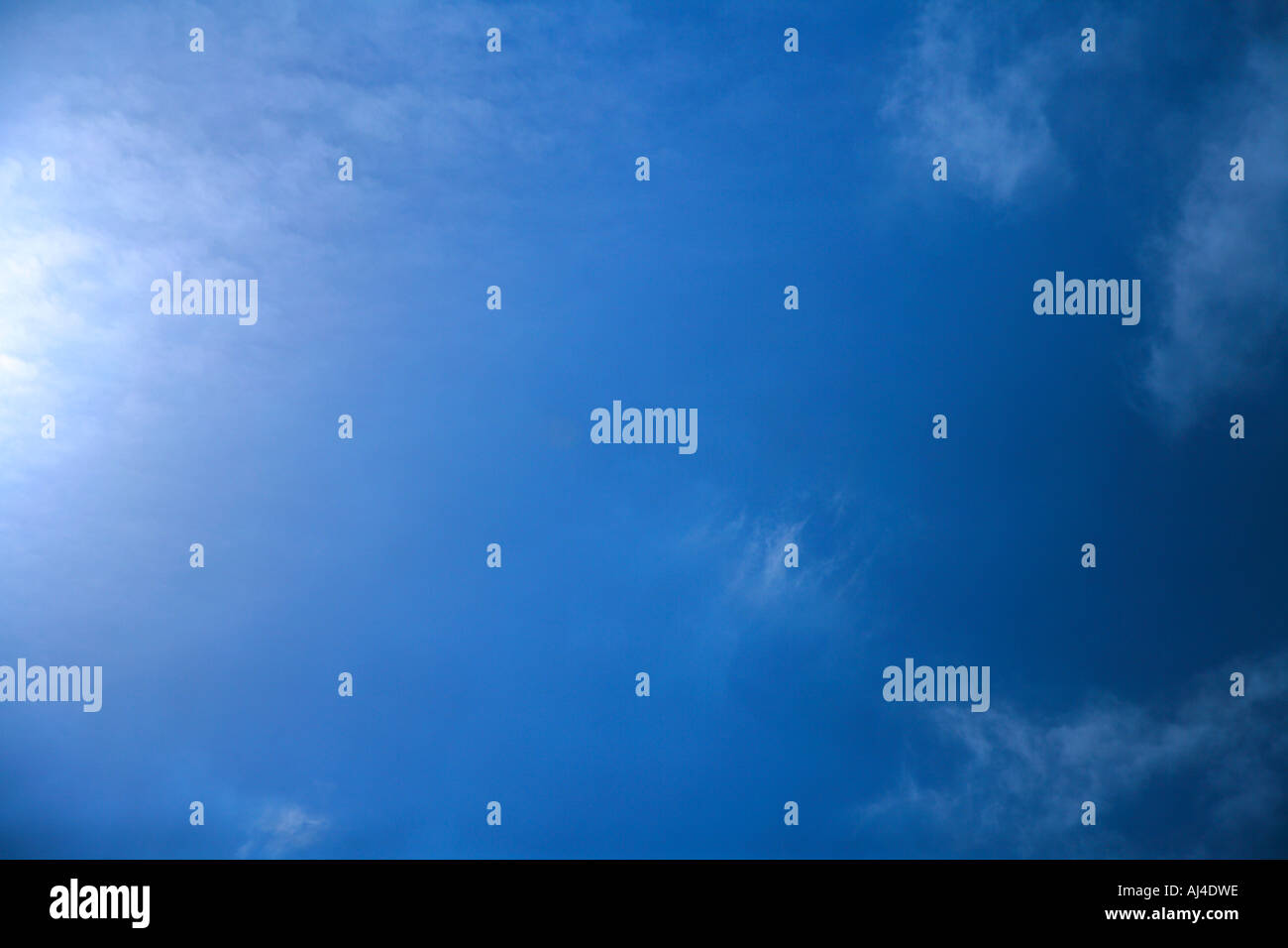 Blue sky above UK in Summer 2006 Stock Photo - Alamy