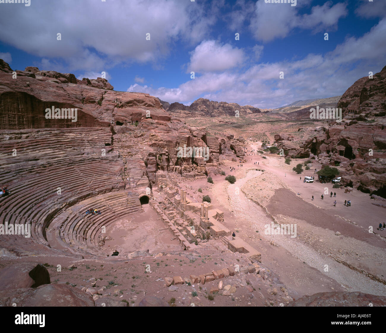 Petra from the top of the great amphitheater, Jordan Stock Photo - Alamy