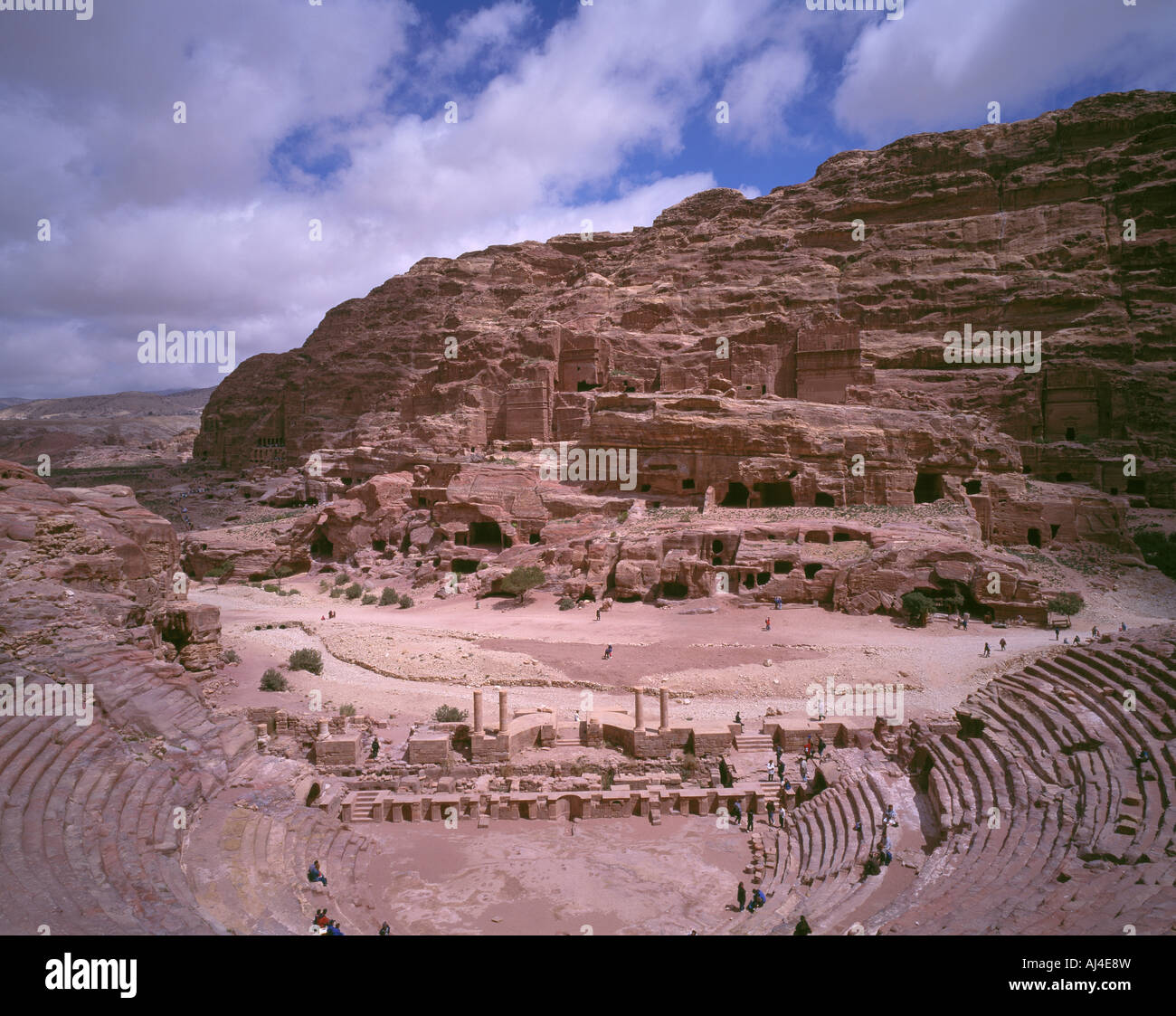 Petra from the top of the great amphitheater, Jordan Stock Photo - Alamy