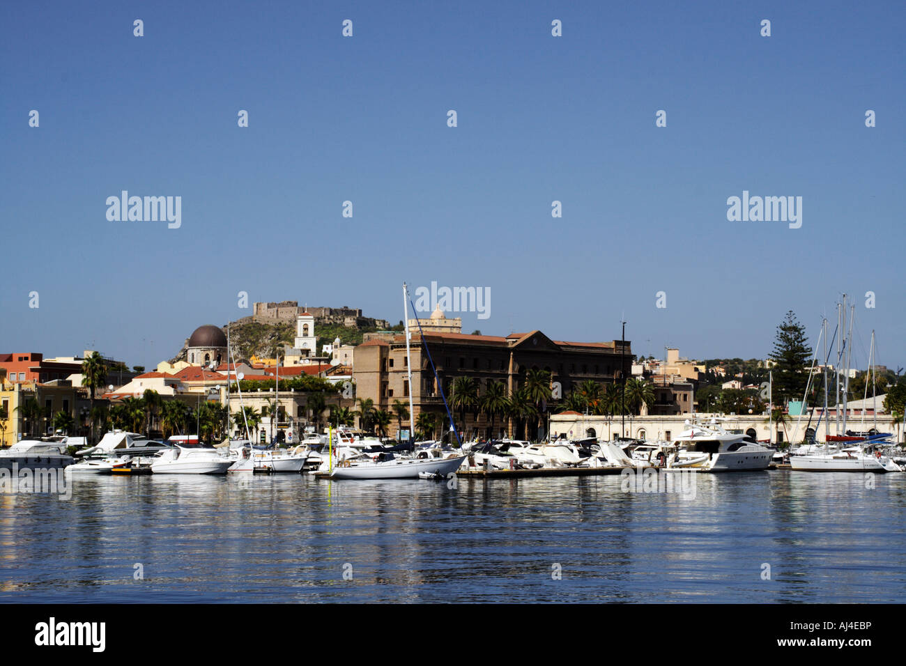 The Harbour at Milazzo in Northern Sicily gateway to the Aeolian ...