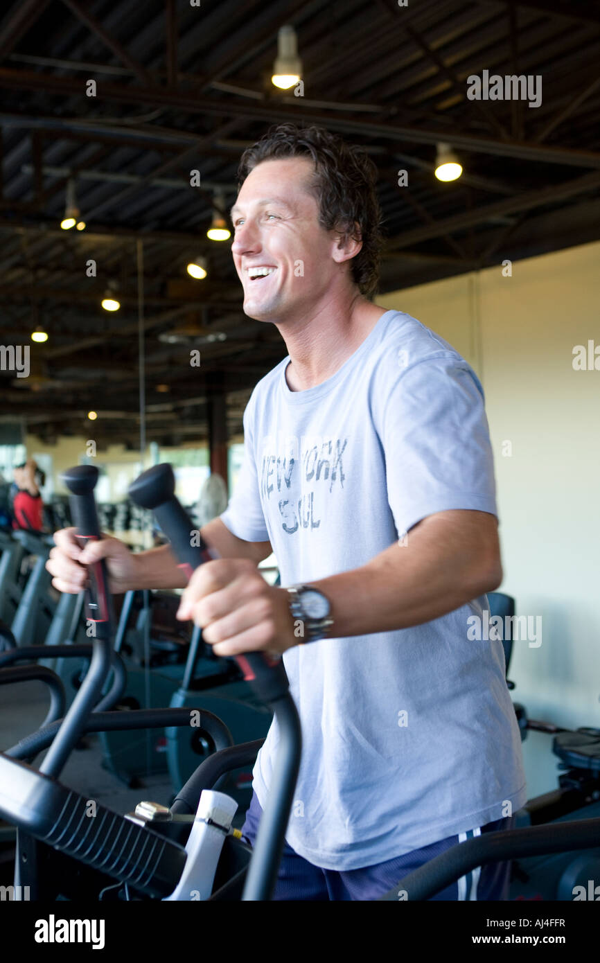 Fit male exercising in a gym Workout Stock Photo - Alamy
