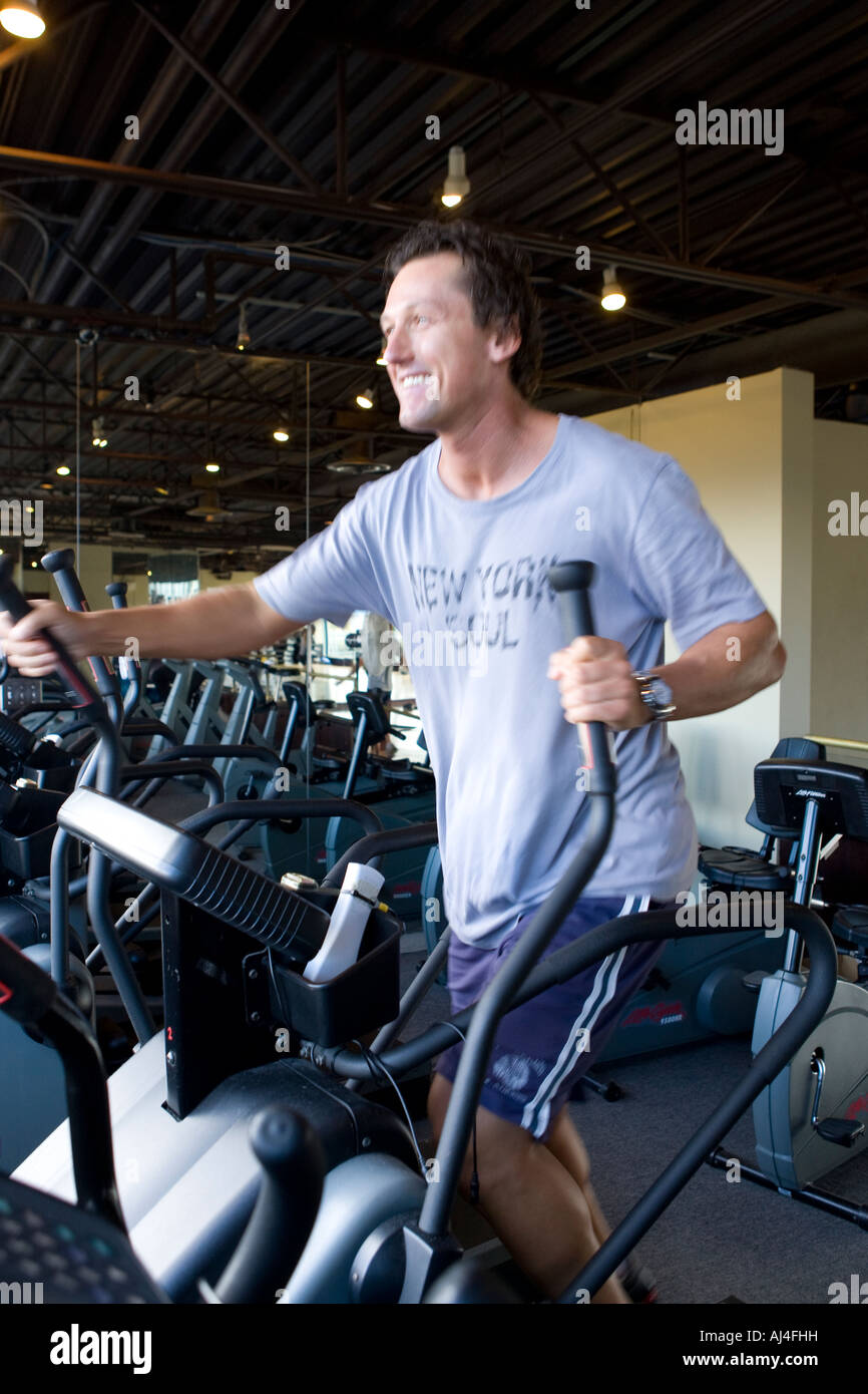 Fit male exercising in a gym Workout Stock Photo - Alamy
