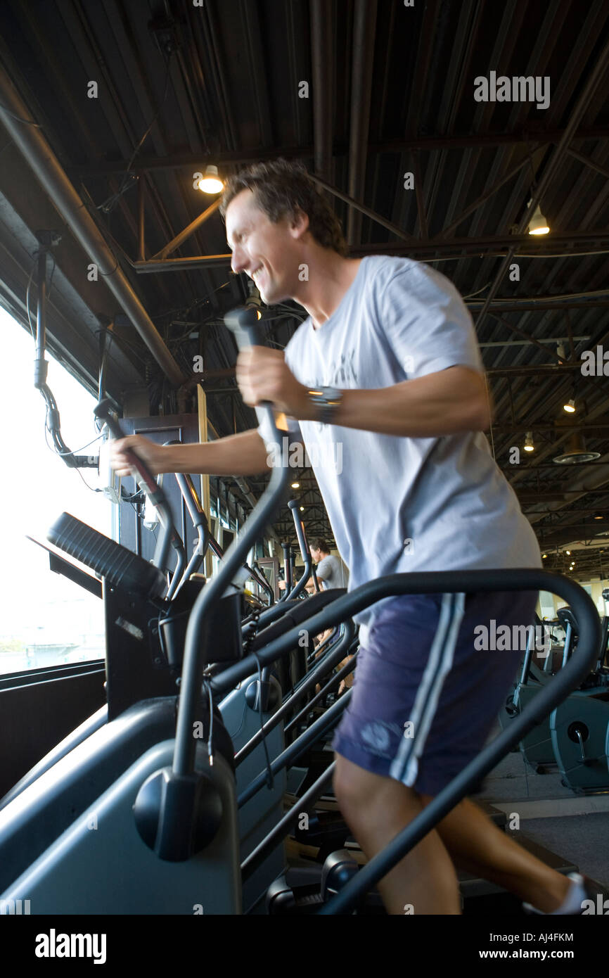 Fit male exercising in a gym Workout Stock Photo - Alamy