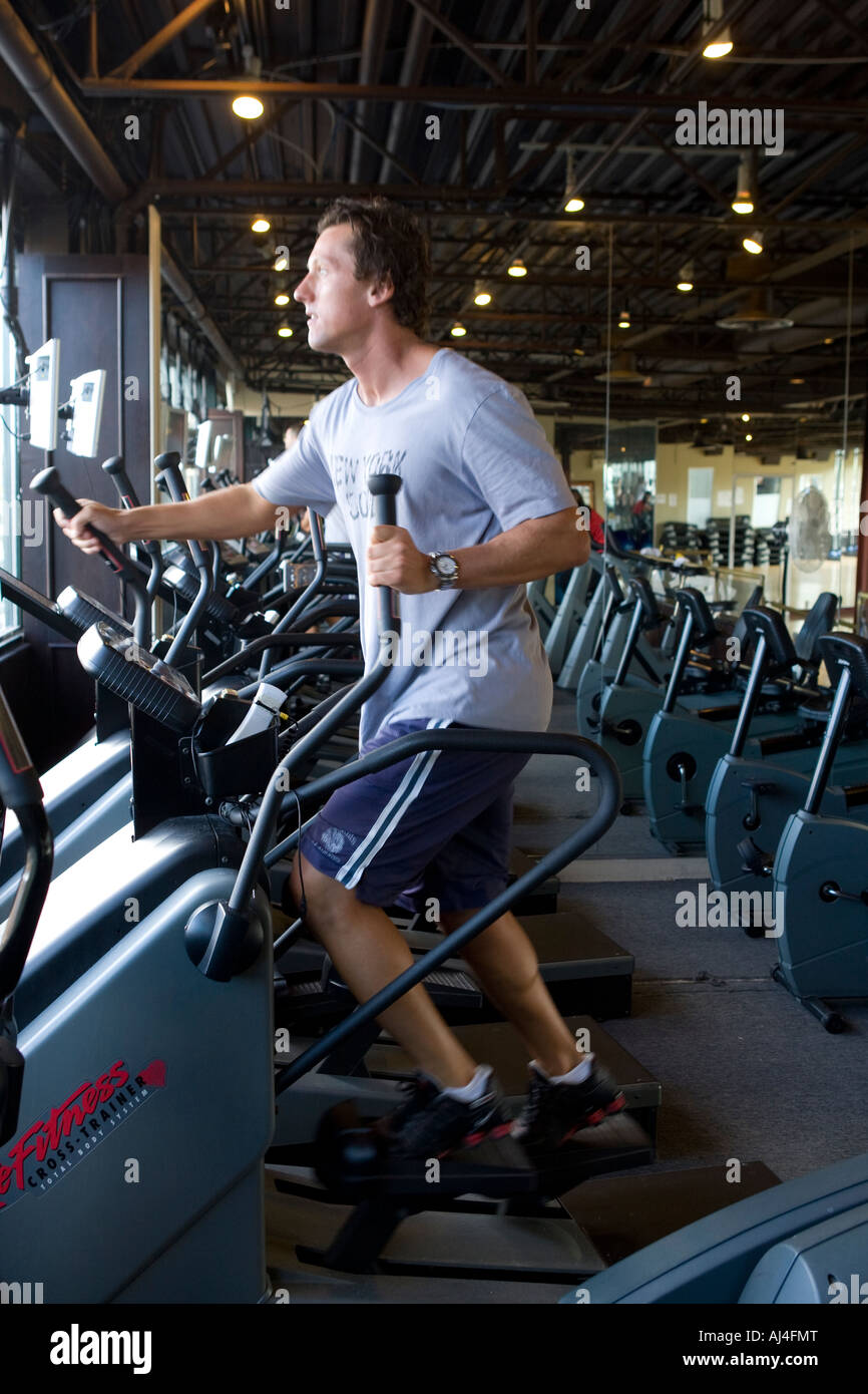 Fit male exercising in a gym Workout Stock Photo - Alamy