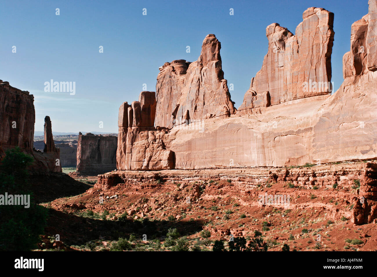 Fin rock formations in Arches National Park, Moab Utah, USA Stock Photo ...