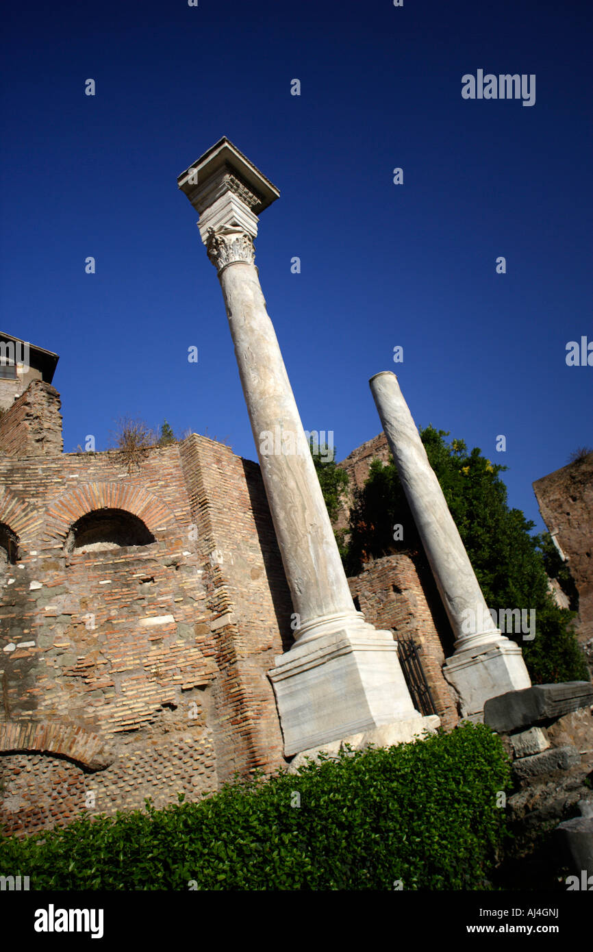 Ancient Columns In The Roman Forum, Rome, Italy Stock Photo - Alamy