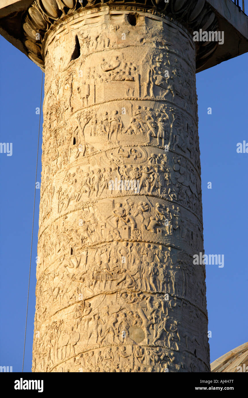 Trajans Column Detail, Rome, Italy Stock Photo - Alamy