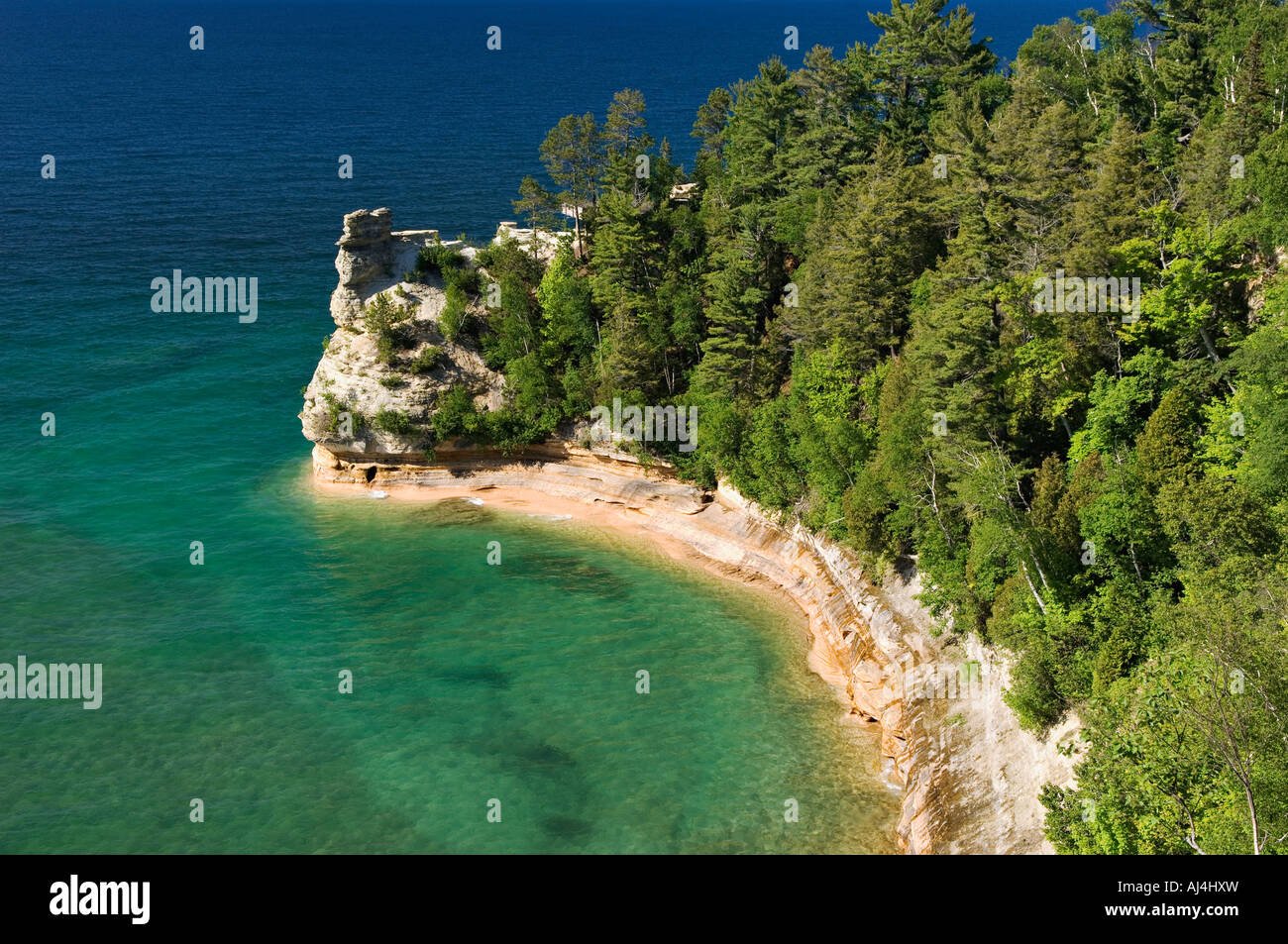 Miners Castle Rock Formation on Lake Superior Pictured Rocks National ...
