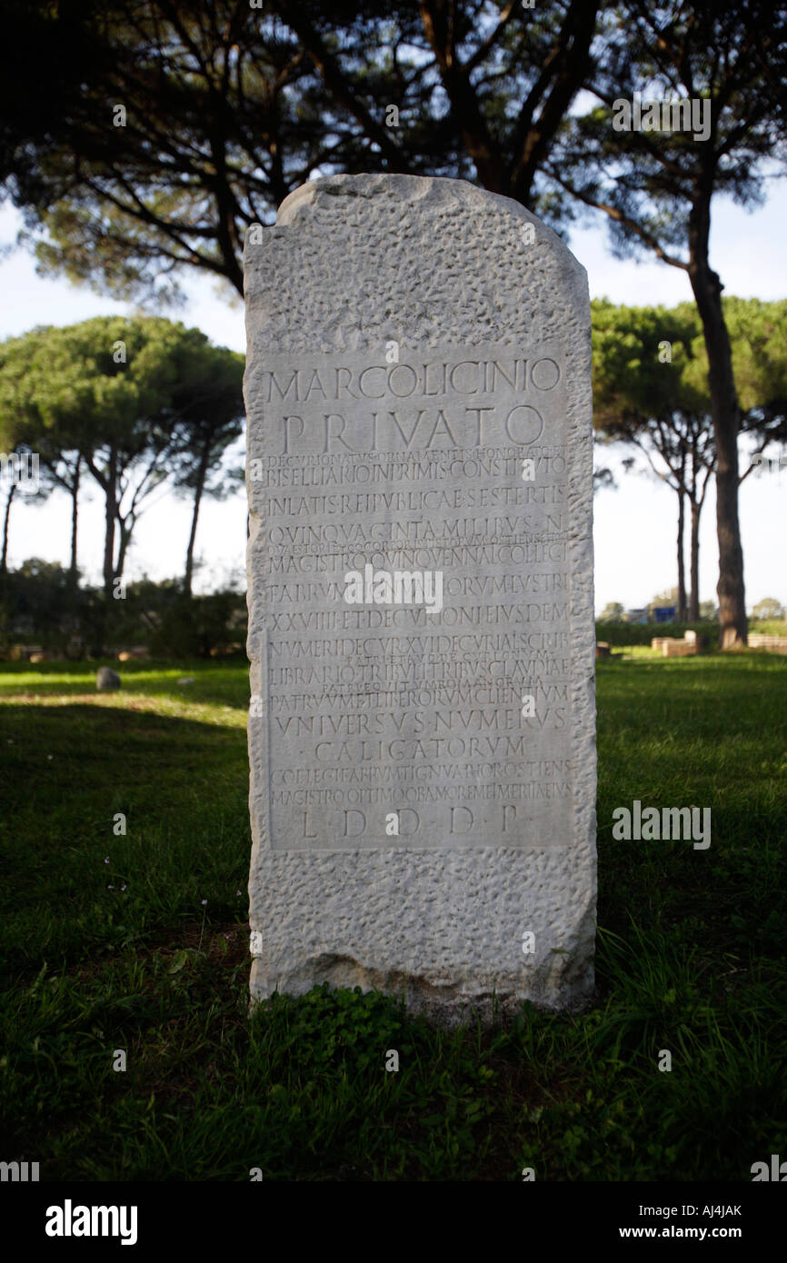 Dedicatory inscription ostia antica hi-res stock photography and images ...