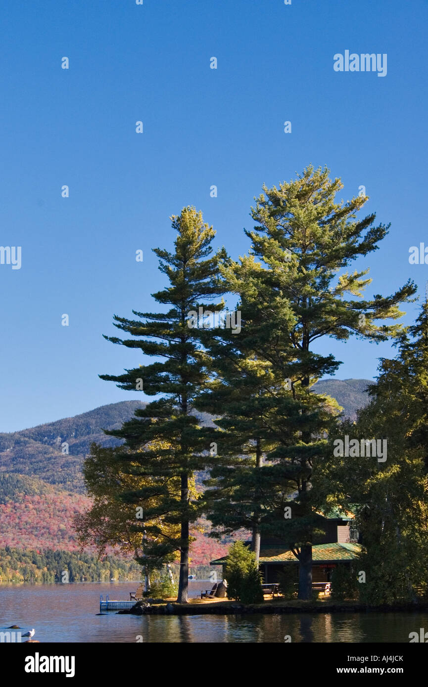 Autumn Color on Lake Placid Lake Placid New York Stock Photo - Alamy