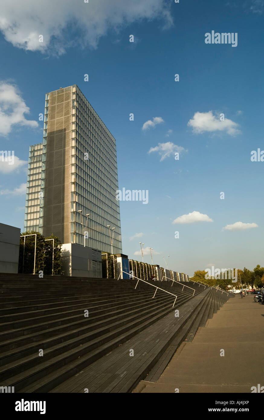 Northwest Tower of Francois Mitterrand Library Paris France Stock Photo ...