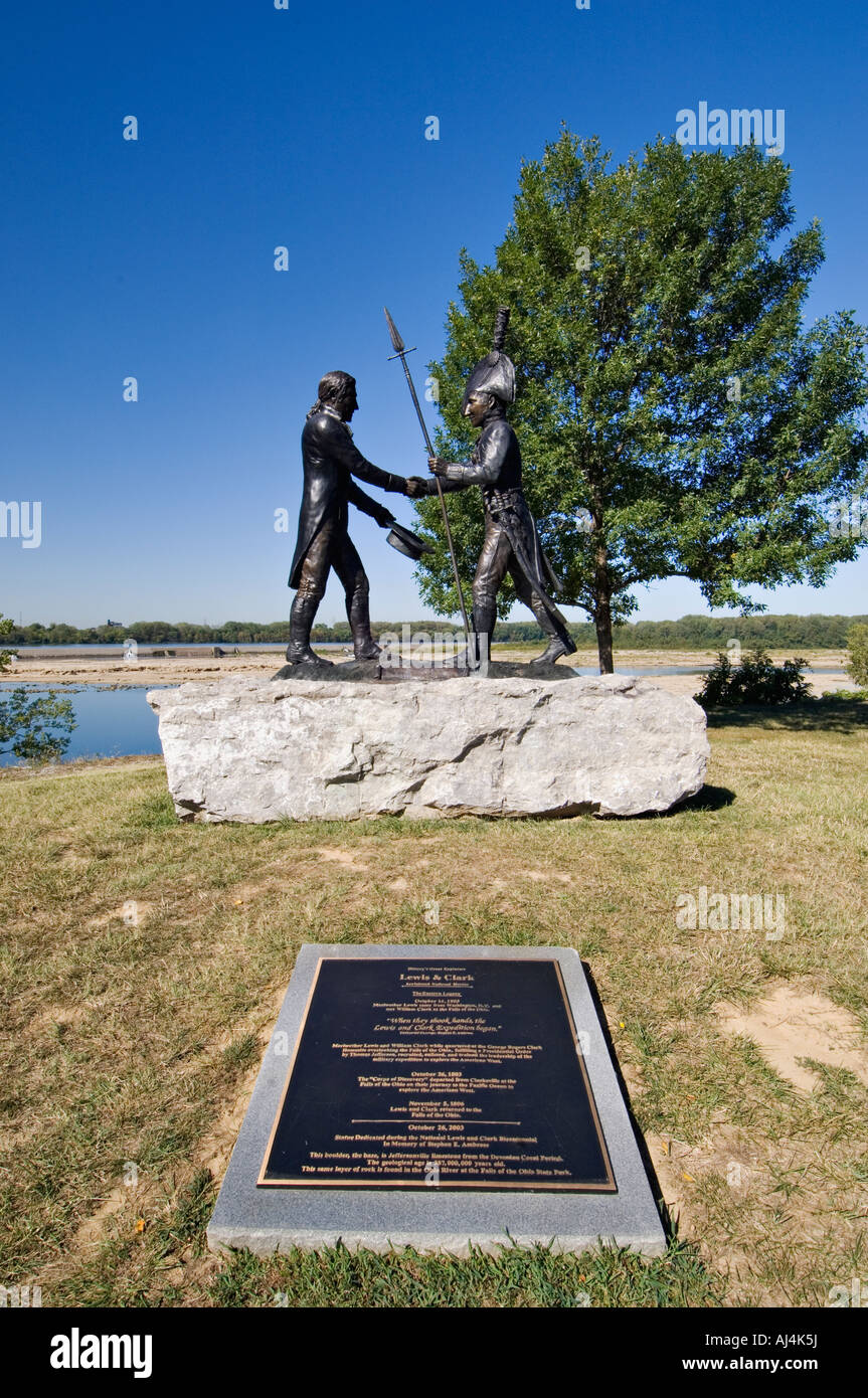 Bronze Statue of Meriwether Lewis and William Clark Falls of the Ohio ...