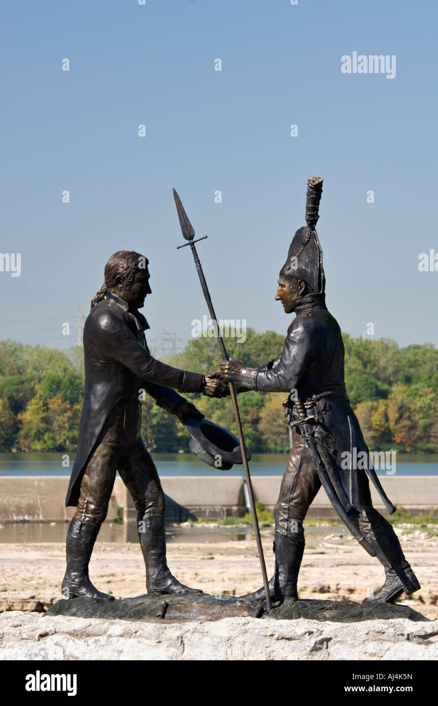 Bronze Statue of Meriwether Lewis and William Clark Falls of the Ohio ...