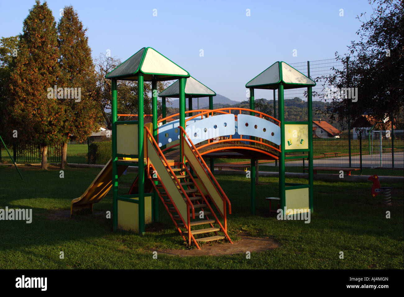 Slide playground teacher hi-res stock photography and images - Alamy