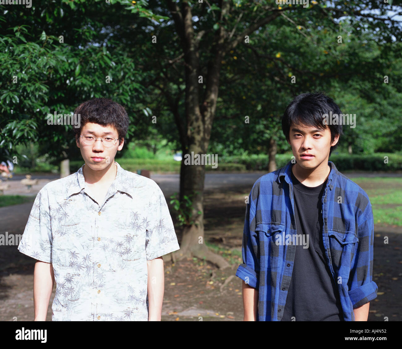 Portrait of two young men Stock Photo - Alamy