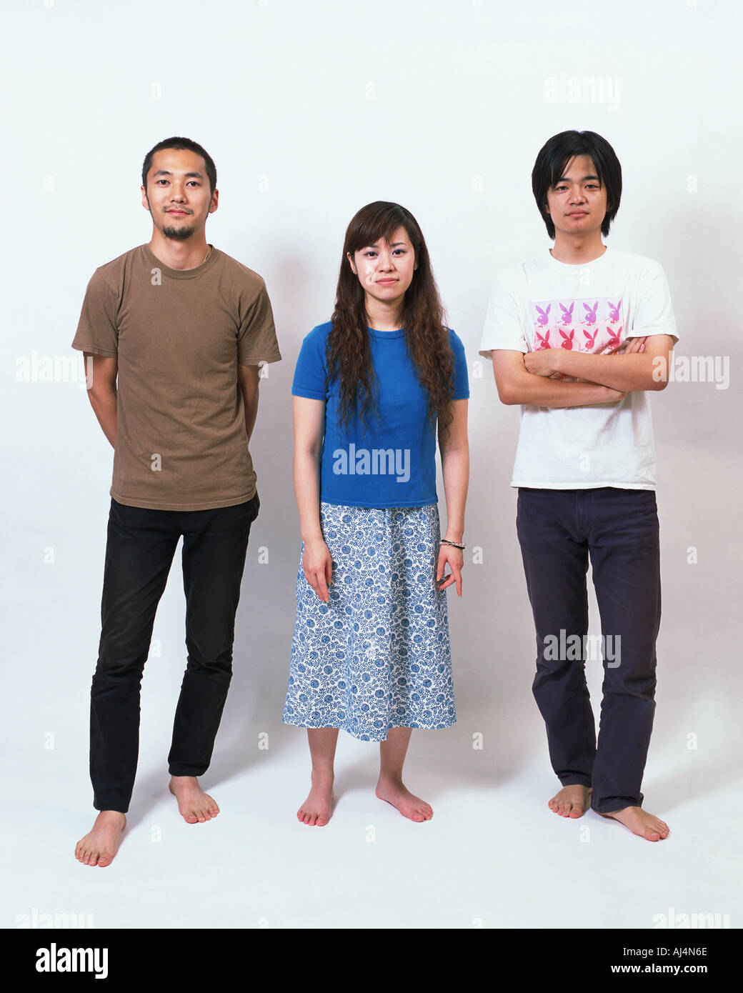 Portrait of three young people Stock Photo - Alamy
