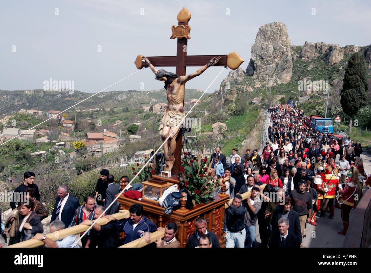 Good Friday Procession San Fratello Sicily Italy Stock Photo - Alamy