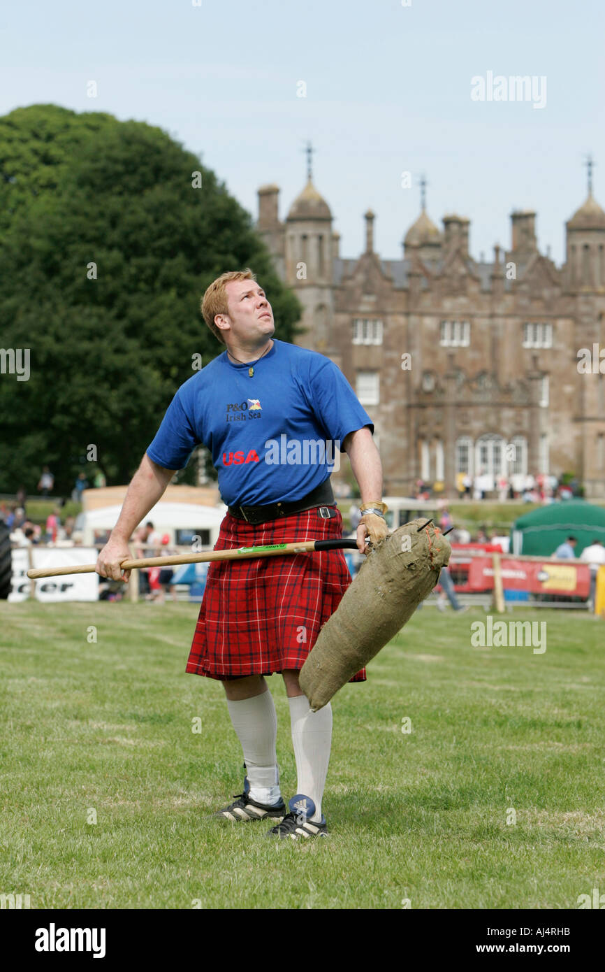David Barron from New York City prepares to pitch the sheaf at the ...