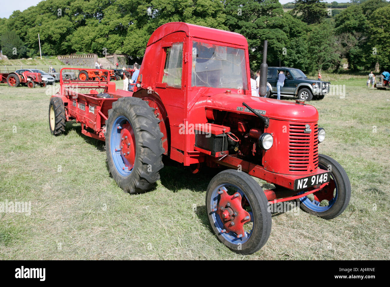 david brown 25d classic tractor with albion plough during vintage ...