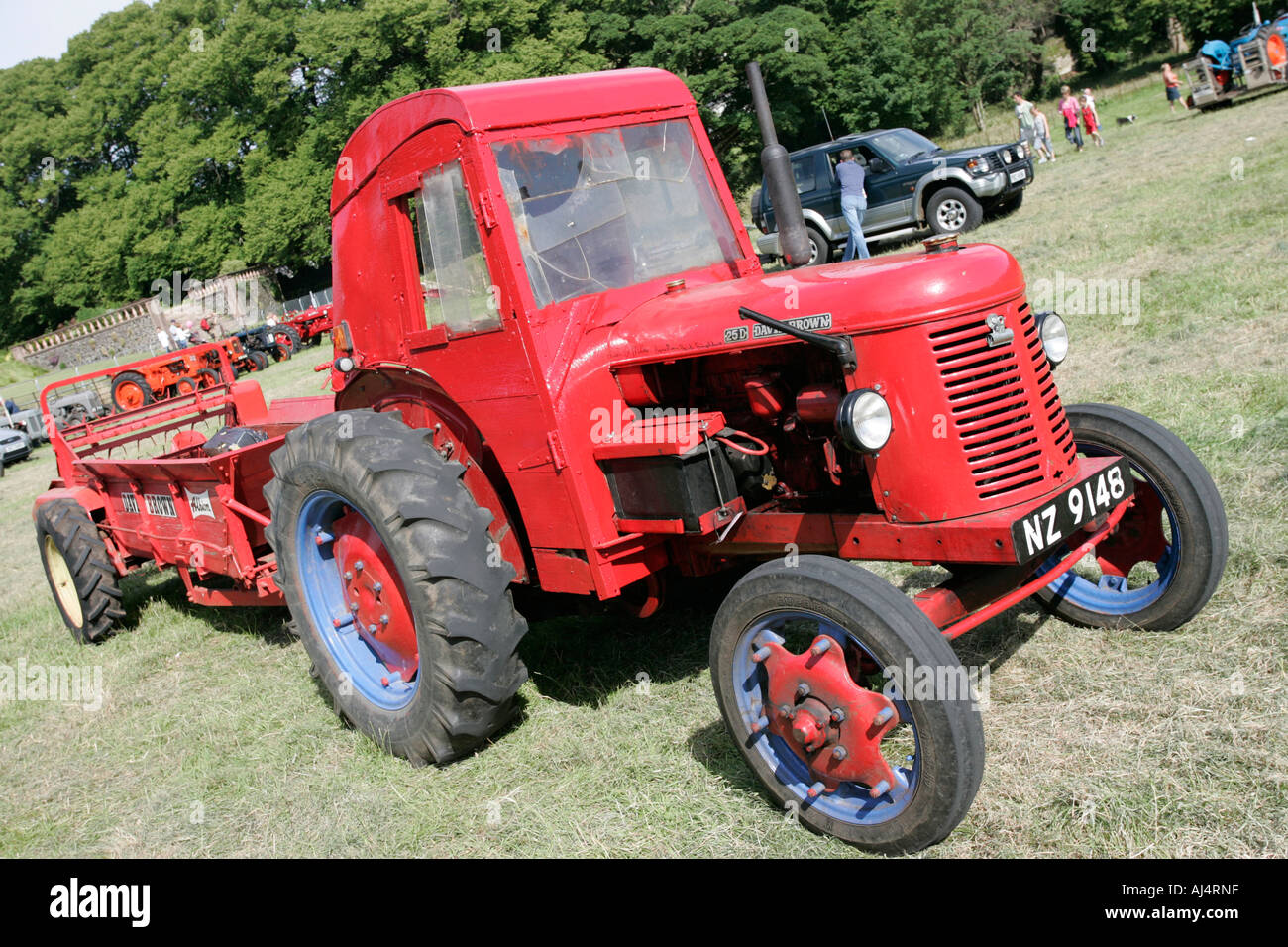 david brown 25d classic tractor with albion plough during vintage ...