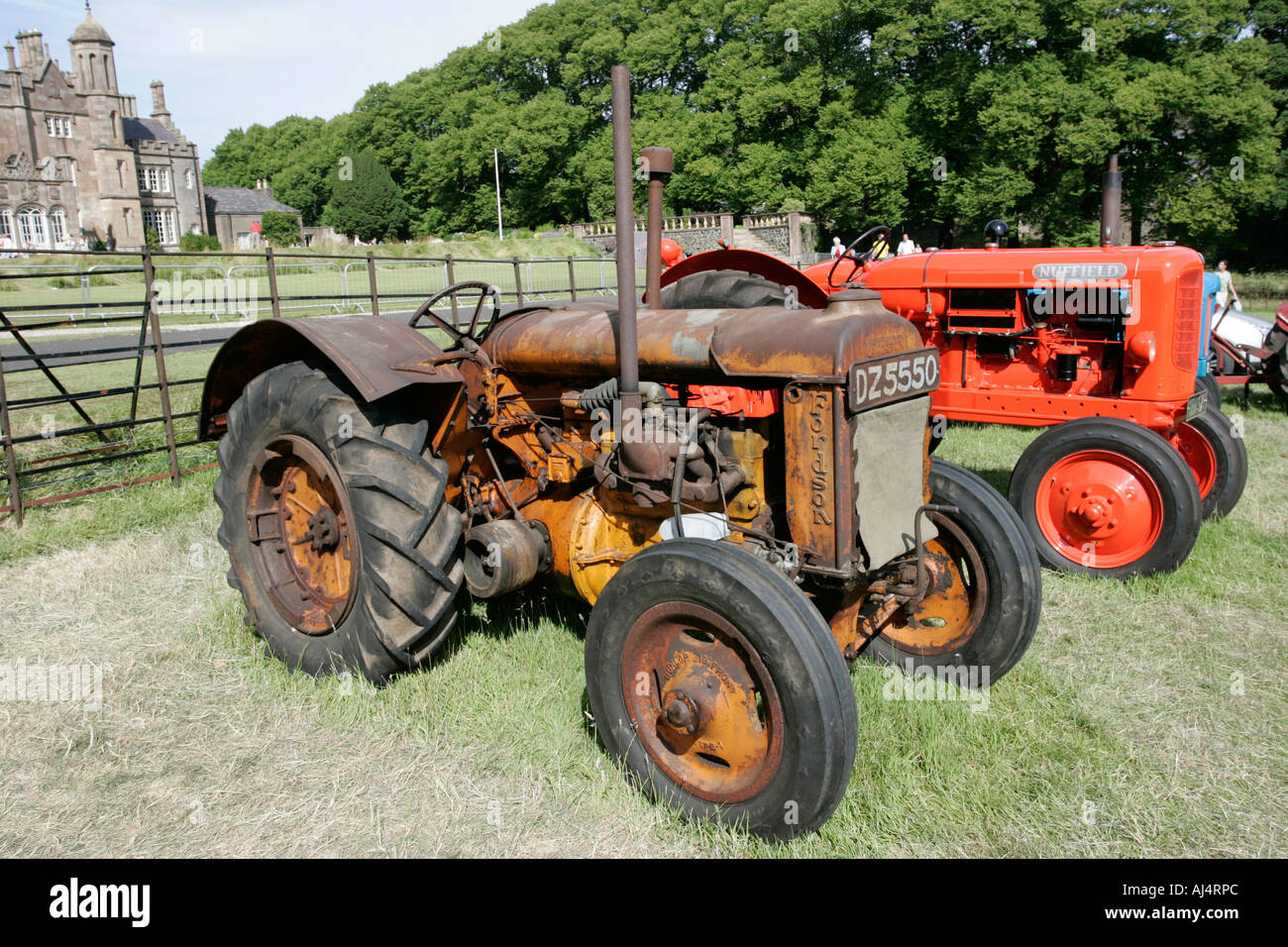 unrestored classic fordson tractor during vintage tractor rally at ...