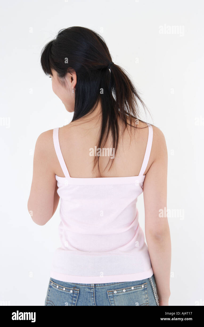 Back view adult young Cut Out Stock Images & Pictures - Alamy