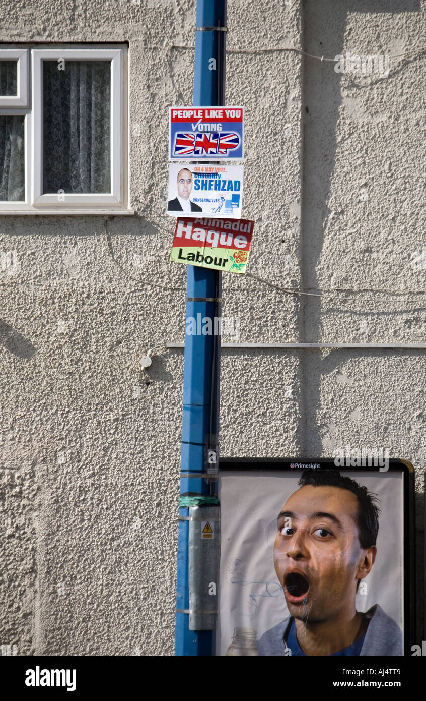 Election posters in the Black Country district of Tipton West Midlands ...